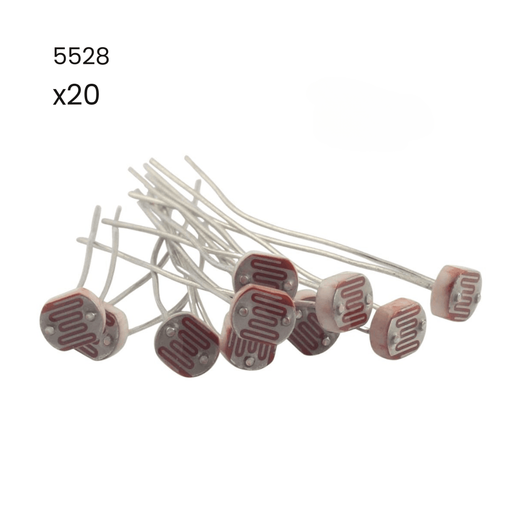 Ldr Fotorresistencia 5528 5mm Kit 20 - Hidden - Electronica.club